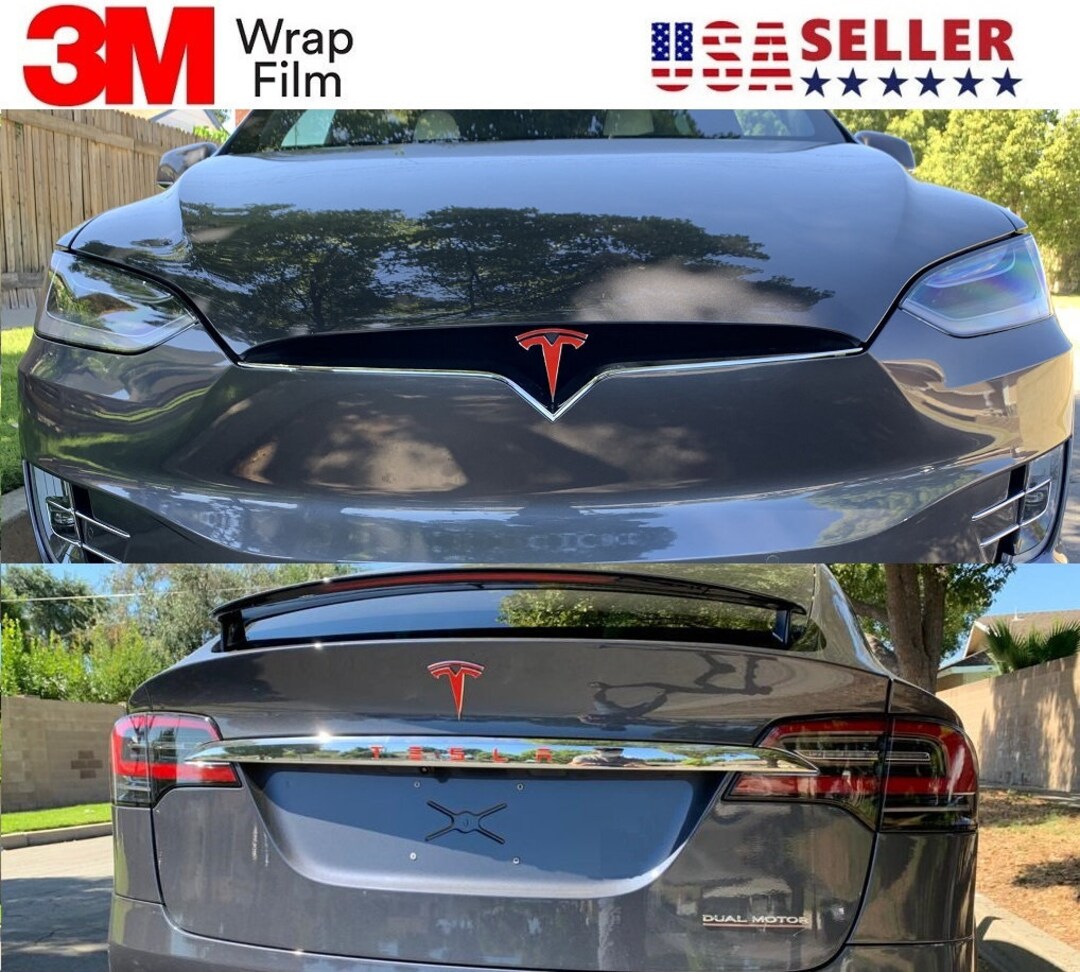Tesla Model X Frunk and Trunk Emblem Badge Logo 3M 1080 Sticker Vinyl ...