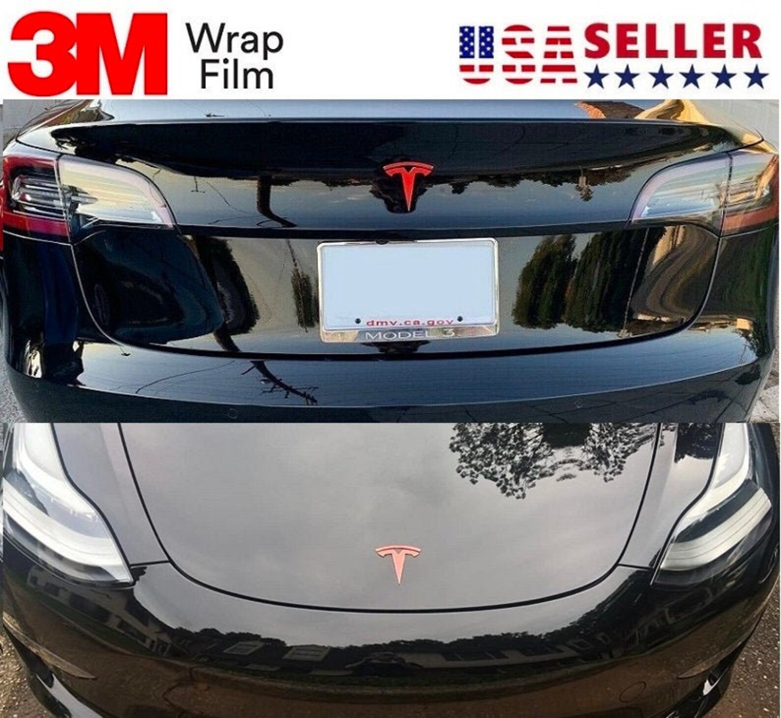 Tesla Model 3 Trunk / Frunk Emblem Badge Logo 3M 1080 Sticker - Etsy