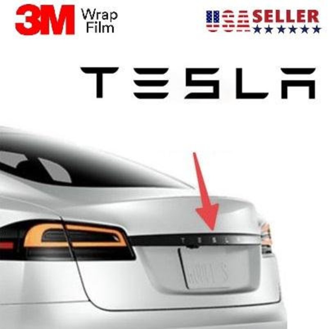 Tesla Model S Tailgate Trunk Badge Letters Logo 3M Vinyl Decal Sticker ...