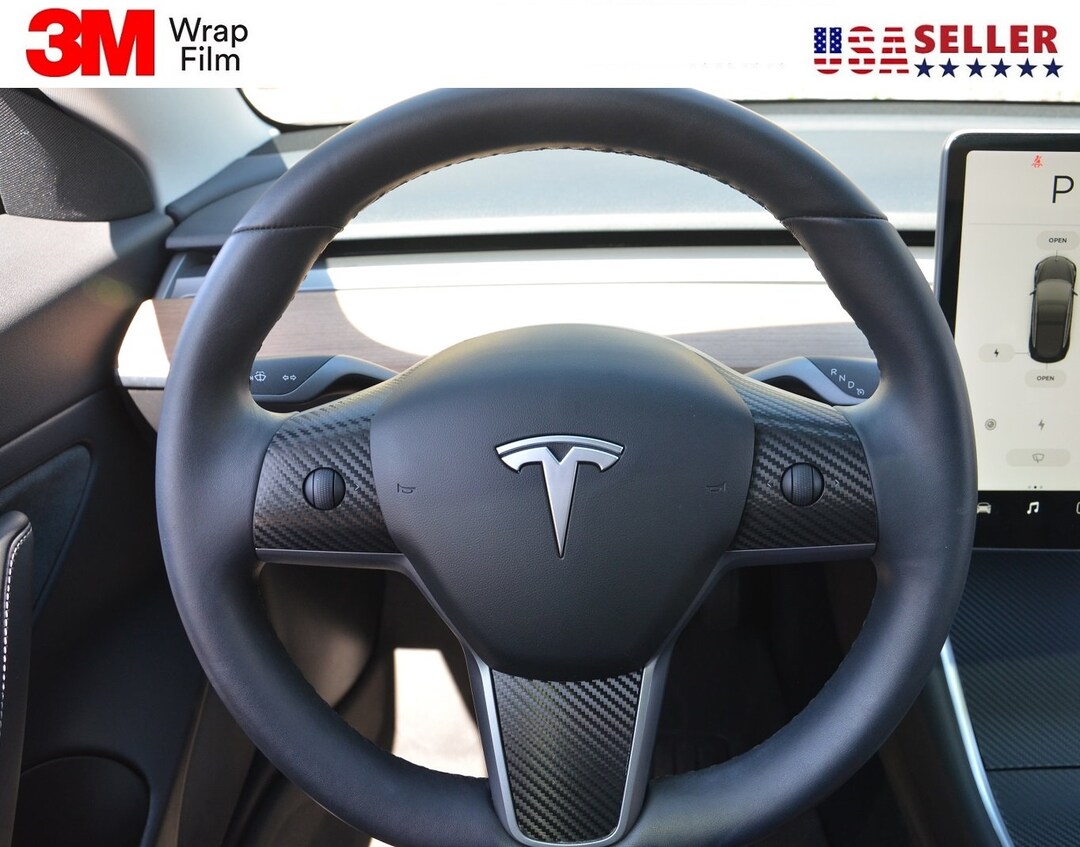 Tesla Model 3 / Model Y Steering Wheel 3M 1080 Sticker Decal Wrap - Etsy