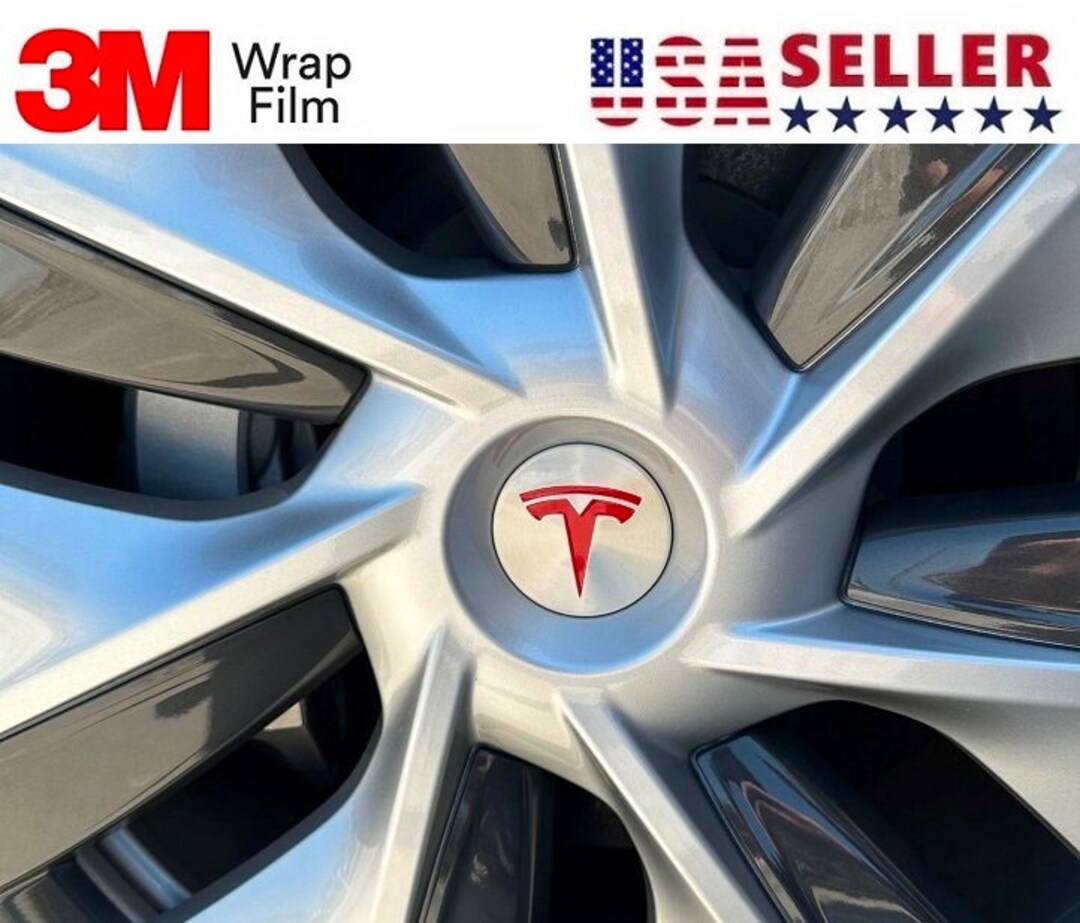Tesla Model S / X / Y / 3 Wheel Rim Emblem Badge Logo 3M Sticker Vinyl ...