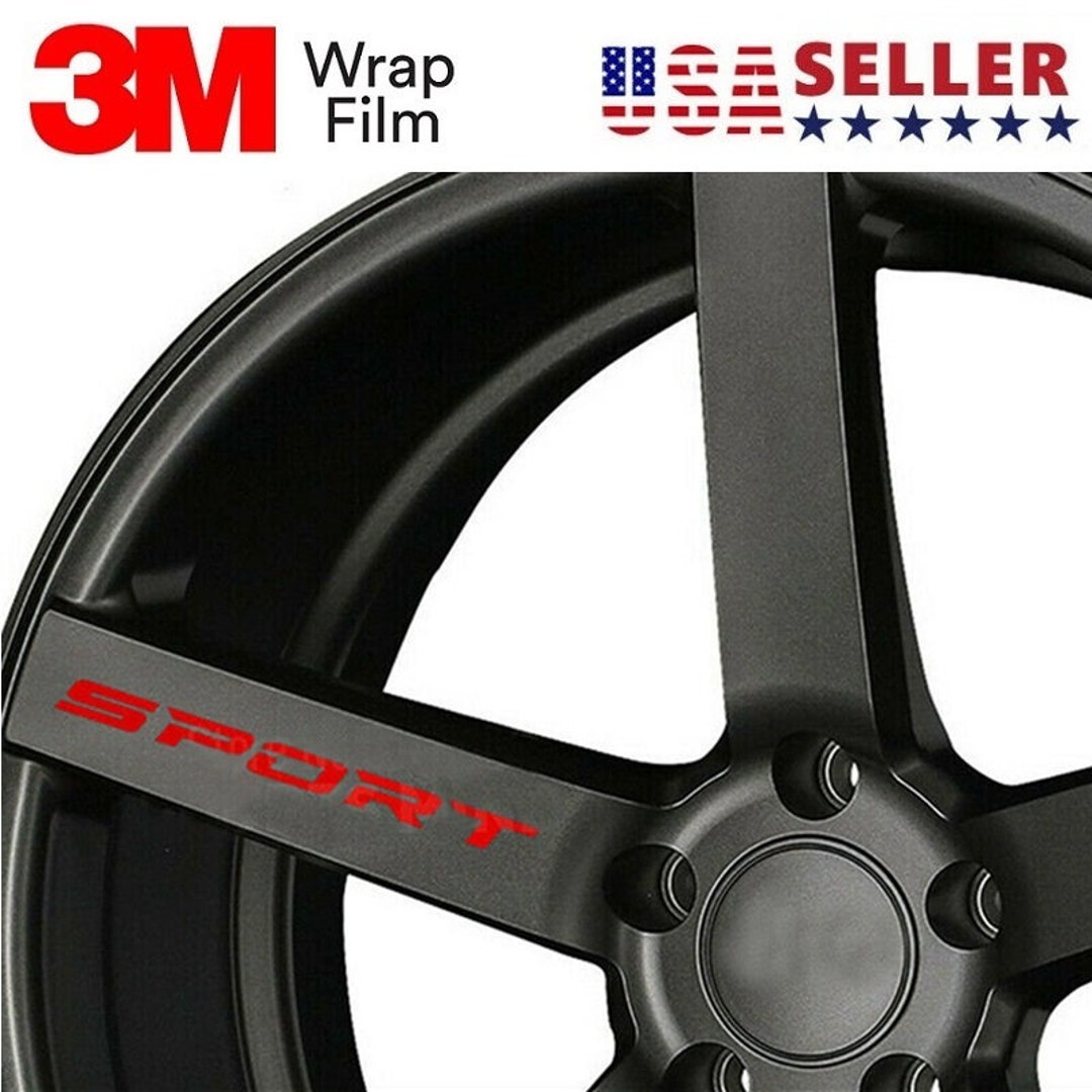 RACING Wheels Rims 3M Decal Sticker Wrap Sport Car Auto Emblem Logo Set ...