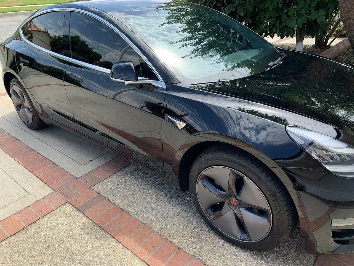 Tesla Model 3 / Model Y Door Handle 3M Full Coverage Chrome Delete Wrap ...