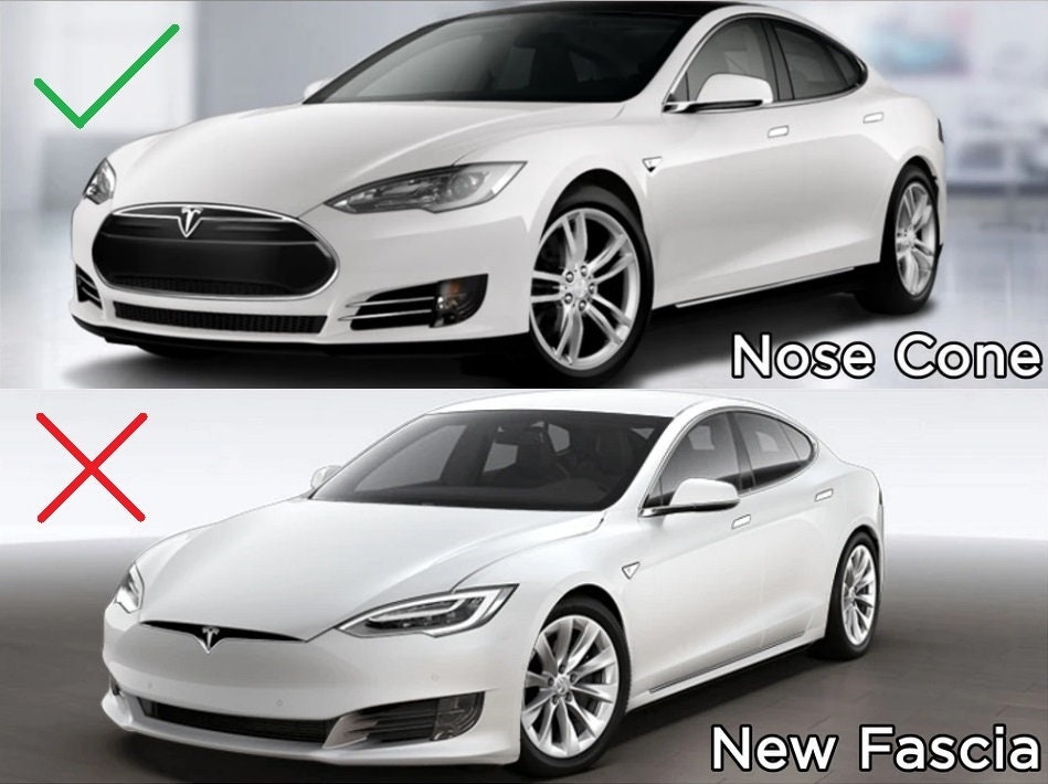 Tesla Model S Nose Cone Old Fascia Frunk and Trunk Emblem - Etsy UK