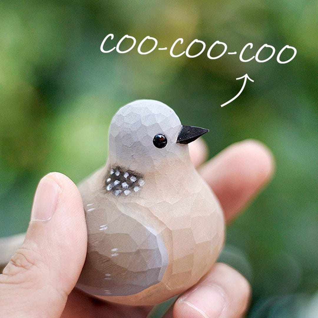 Wooden Spotted Dove Mountain Dove Ornament,handcarved Bird Figurine ...