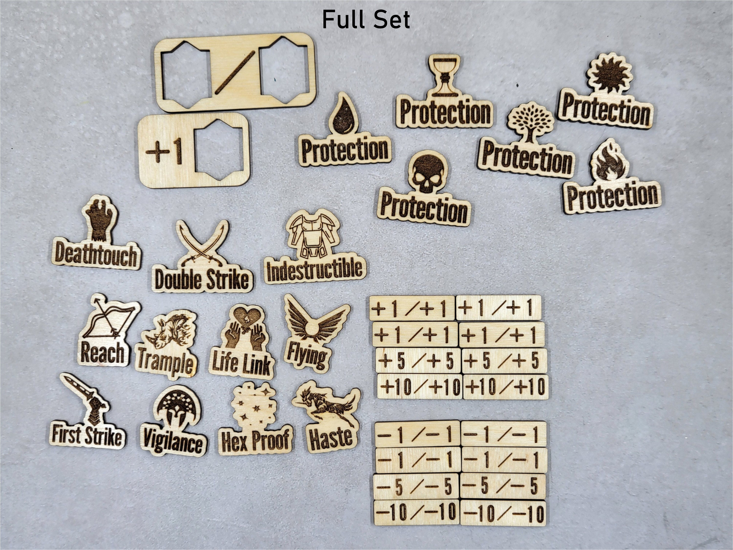 Handcrafted Wooden Ability Tokens / Counters for Magic: the Gathering ...