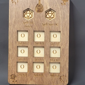 Spell Slot Counters - Dnd , Laser Engraving - Etsy