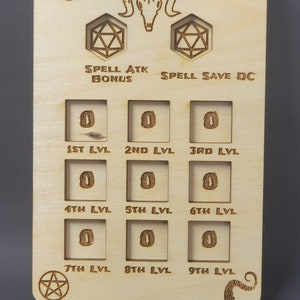 Spell Slot Counters - Dnd , Laser Engraving - Etsy