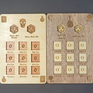 Spell Slot Counters - Dnd , Laser Engraving - Etsy
