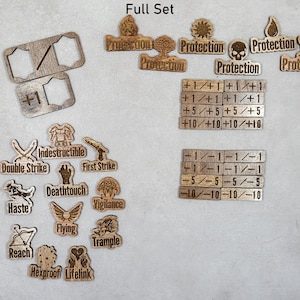 Handcrafted Wooden Ability Tokens / Counters for Magic: the Gathering ...