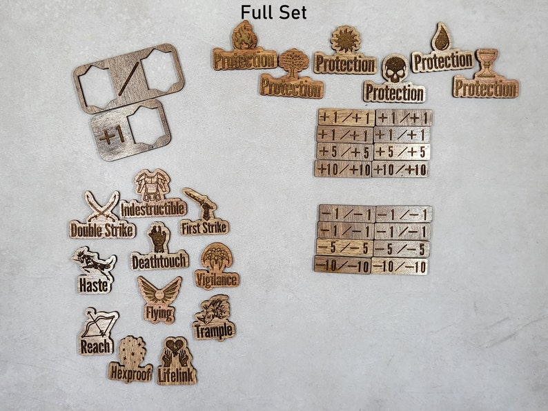 Handcrafted Wooden Ability Tokens / Counters for Magic: the Gathering ...