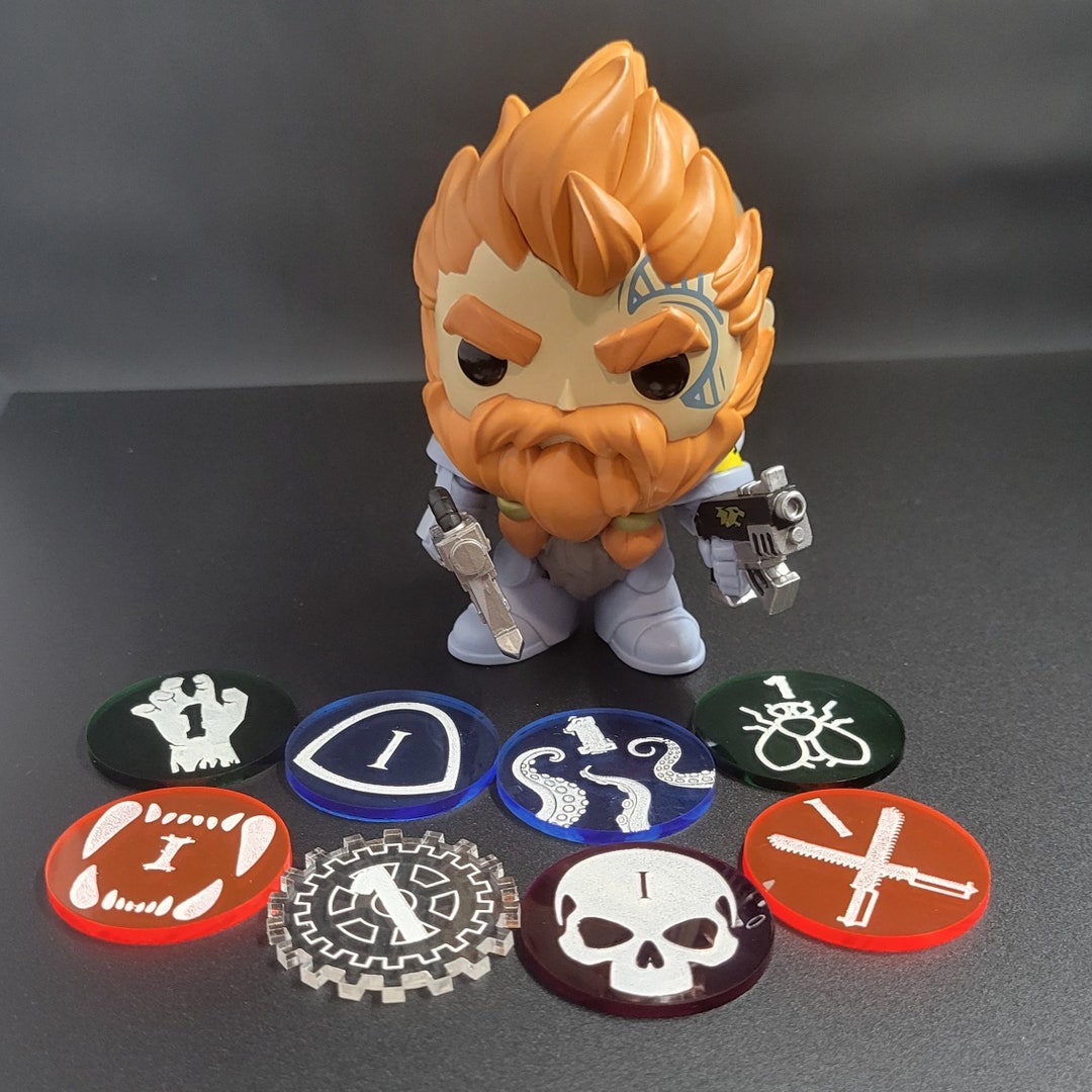 Set of 6 Acrylic Objective Markers for Wargaming - Warhammer 40k, Age ...