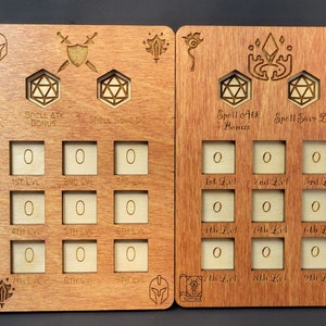 Spell Slot Counters - Dnd , Laser Engraving - Etsy