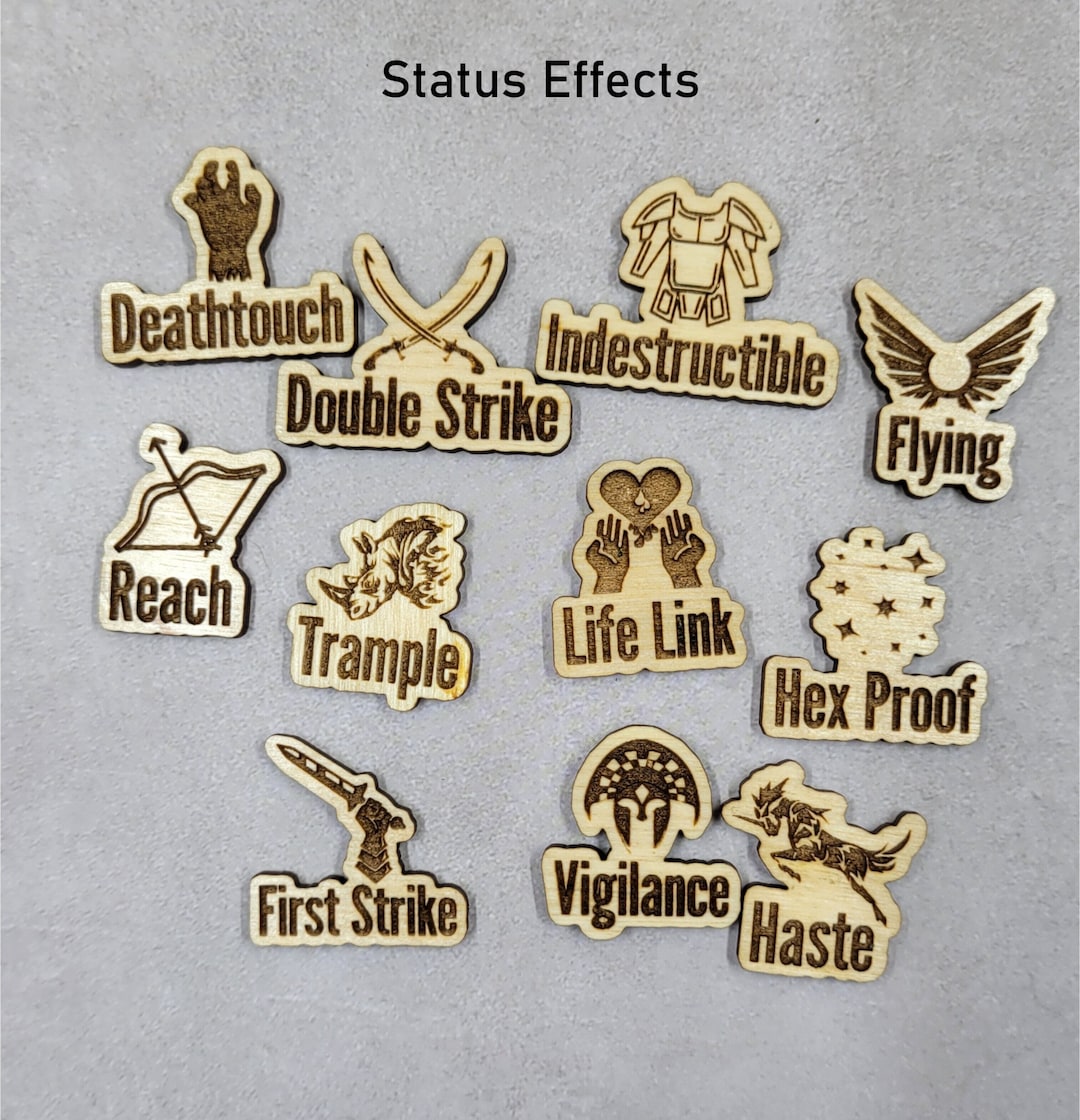 Handcrafted Wooden Ability Tokens / Counters for Magic: the Gathering ...