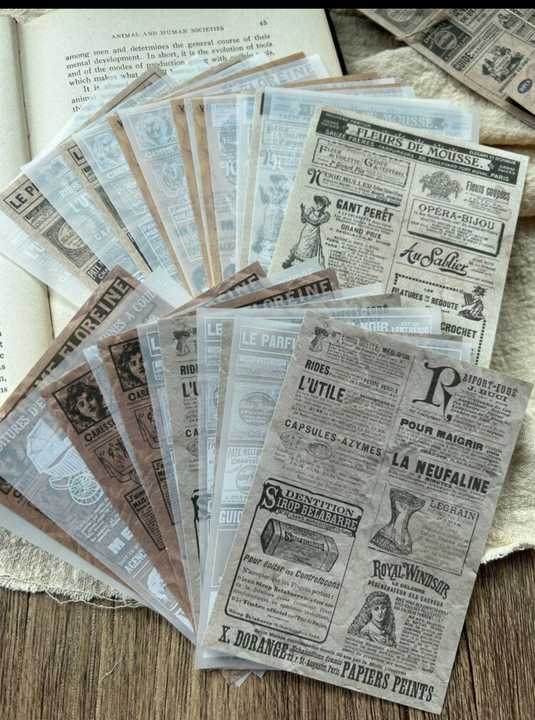 Vintage Newspaper Inspired Ephemera Pages - Etsy