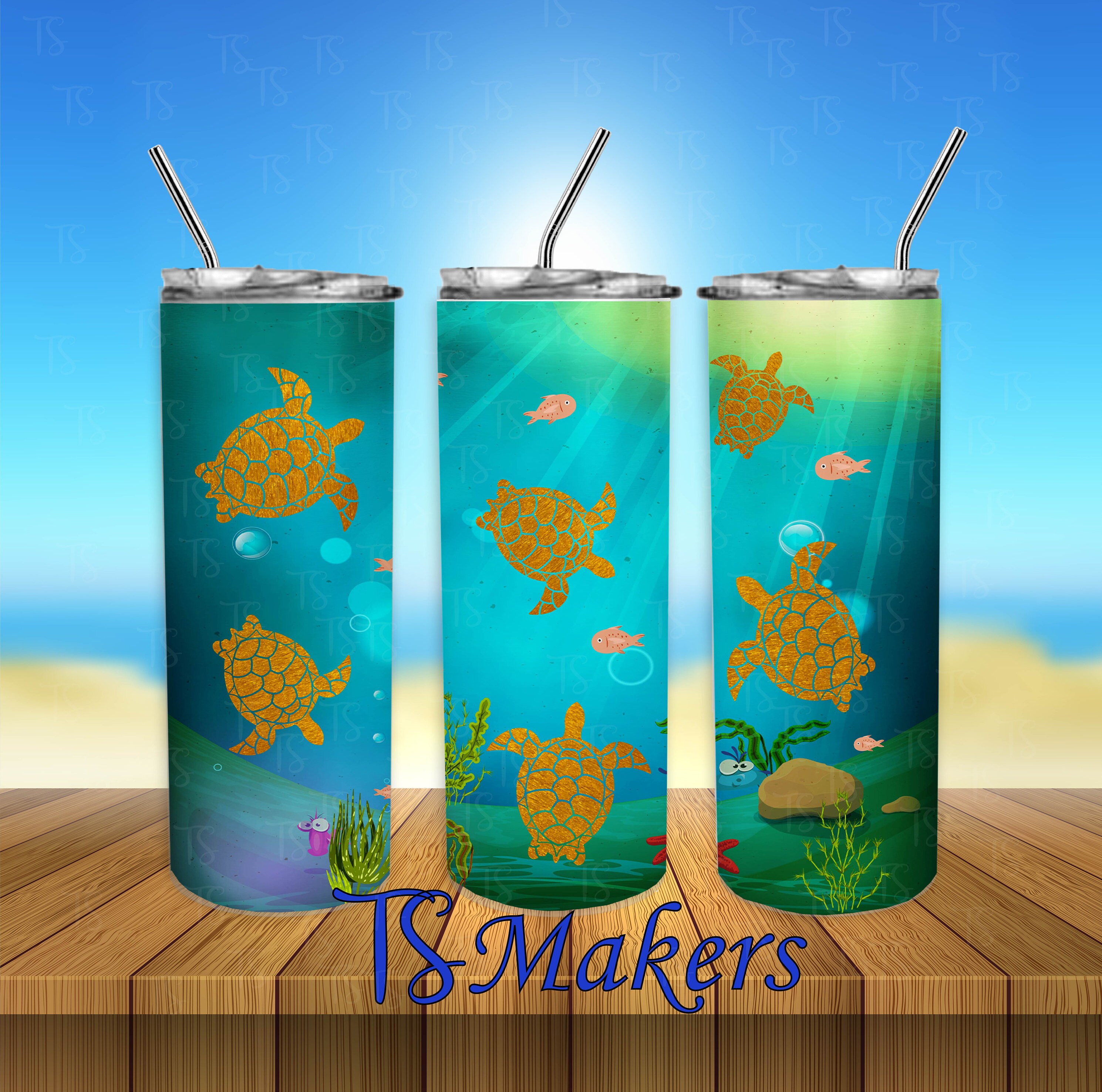 Sea Turtle Sublimation Tumbler Design Sublimation Design Life - Etsy