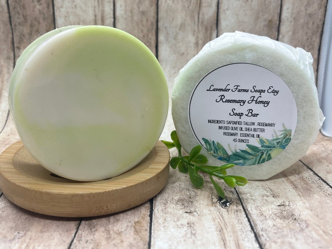 Rosemary Honey Soap, Rosemary Infused Bar Soap, Rosemary, All Natural ...