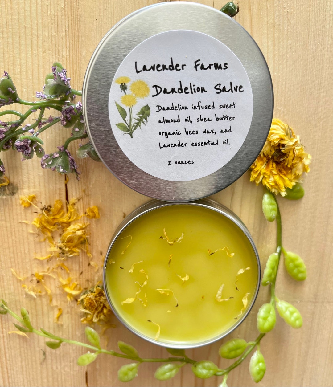 Dandelion Salve: Natural Herbal Ointment With Lavender (2 Ounce) - Etsy