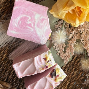 Rustic Rose Soap Bar , Rose Clay Soap Bar, Kaolin Clay Soap Bar ...