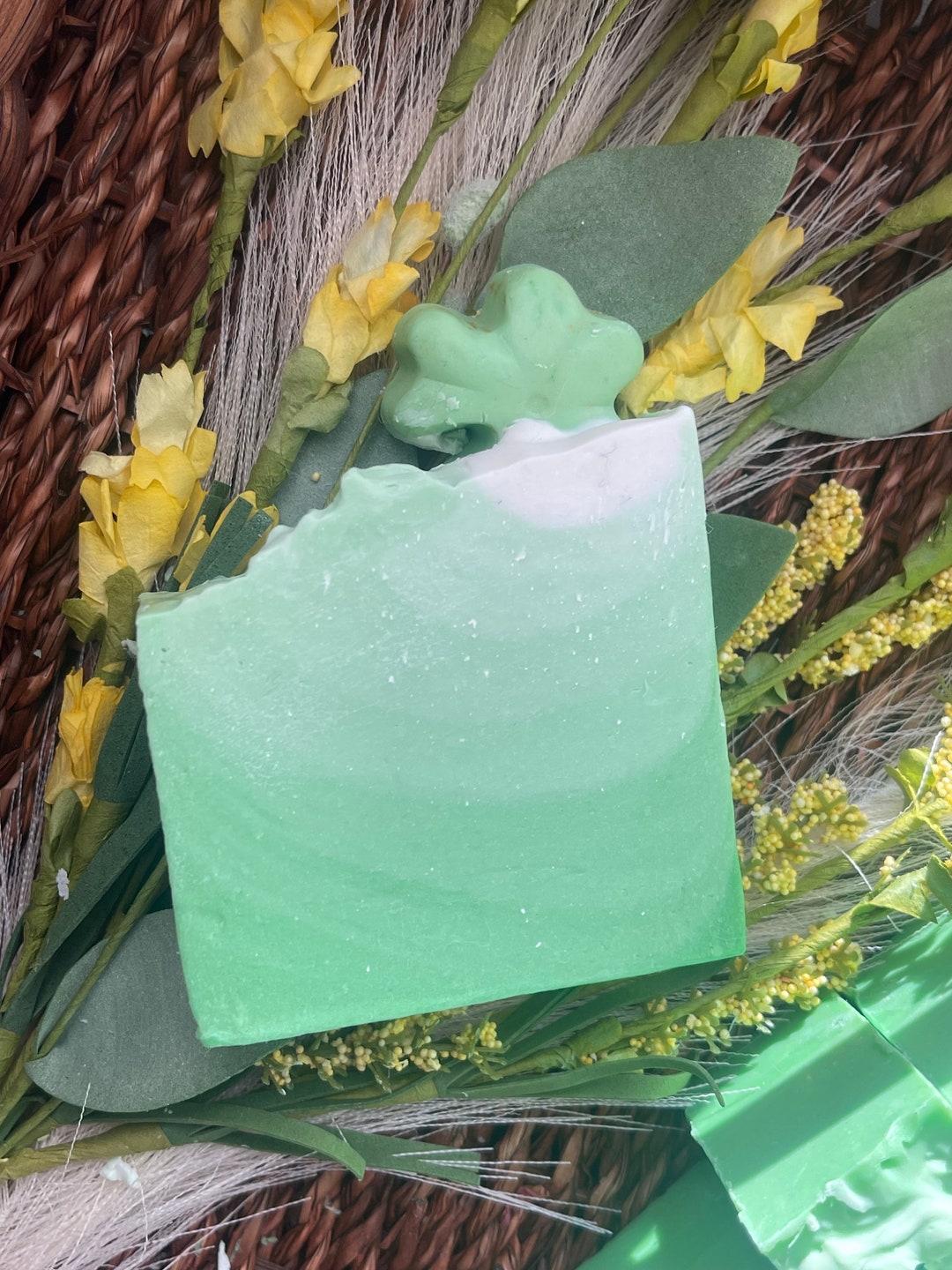 Lucky Clover Soap Bar, Shamrock Soap, Handmade Soap, St Patricks Soap ...