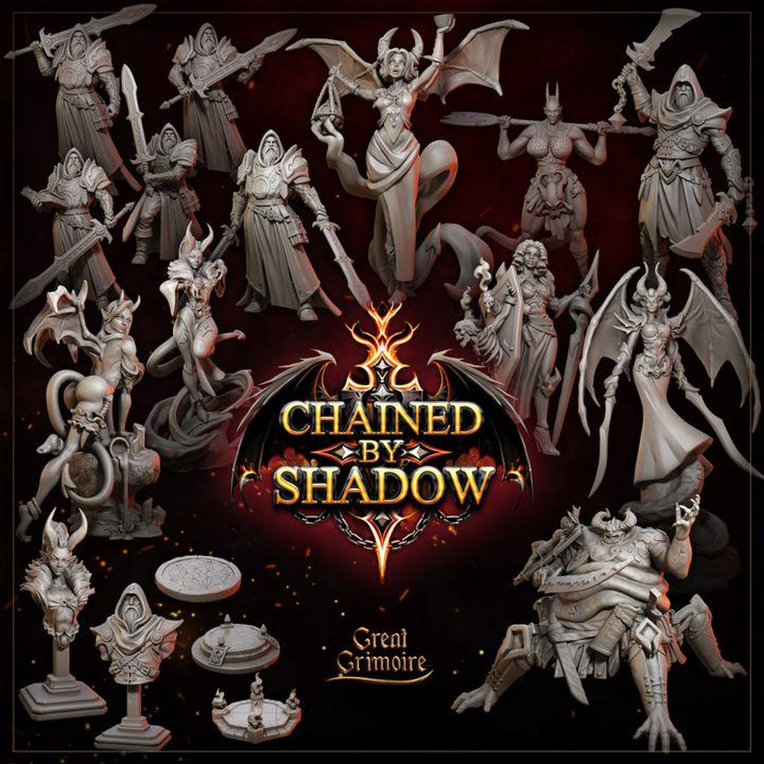 Great Grimoire: Chained by Shadow Demon Miniatures (32mm Scale) - Etsy