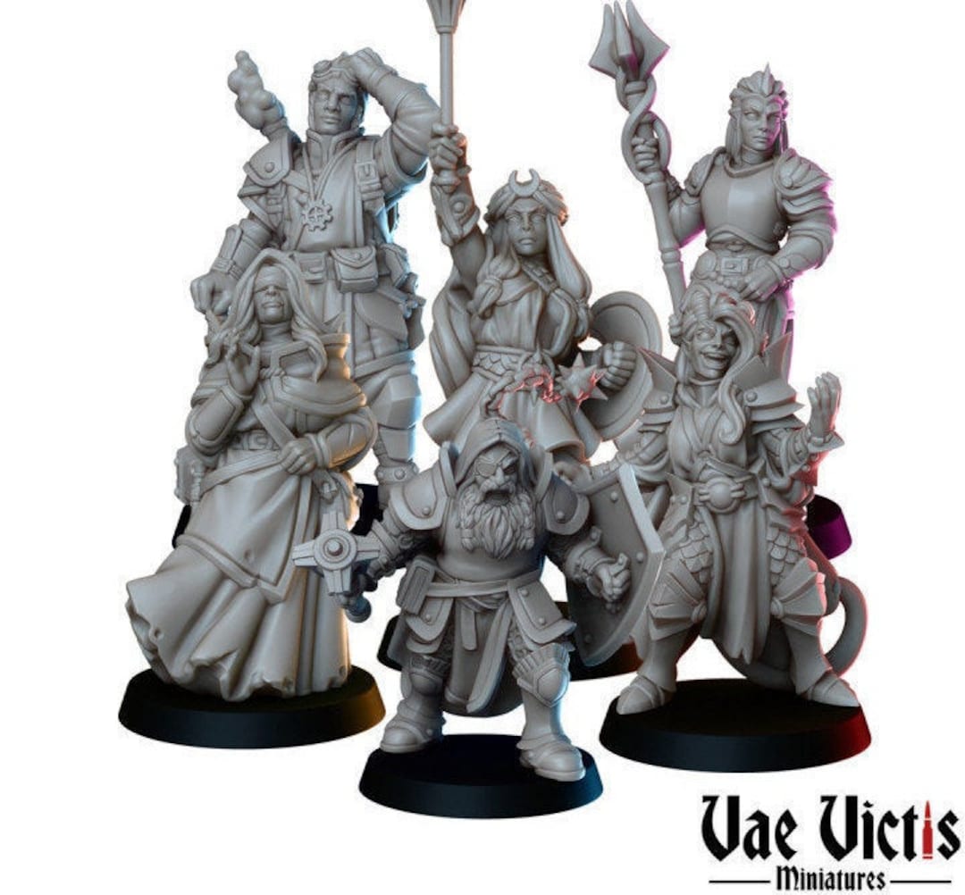 Cleric Character Miniatures: Divine Orders Set - 28mm Scale - Etsy