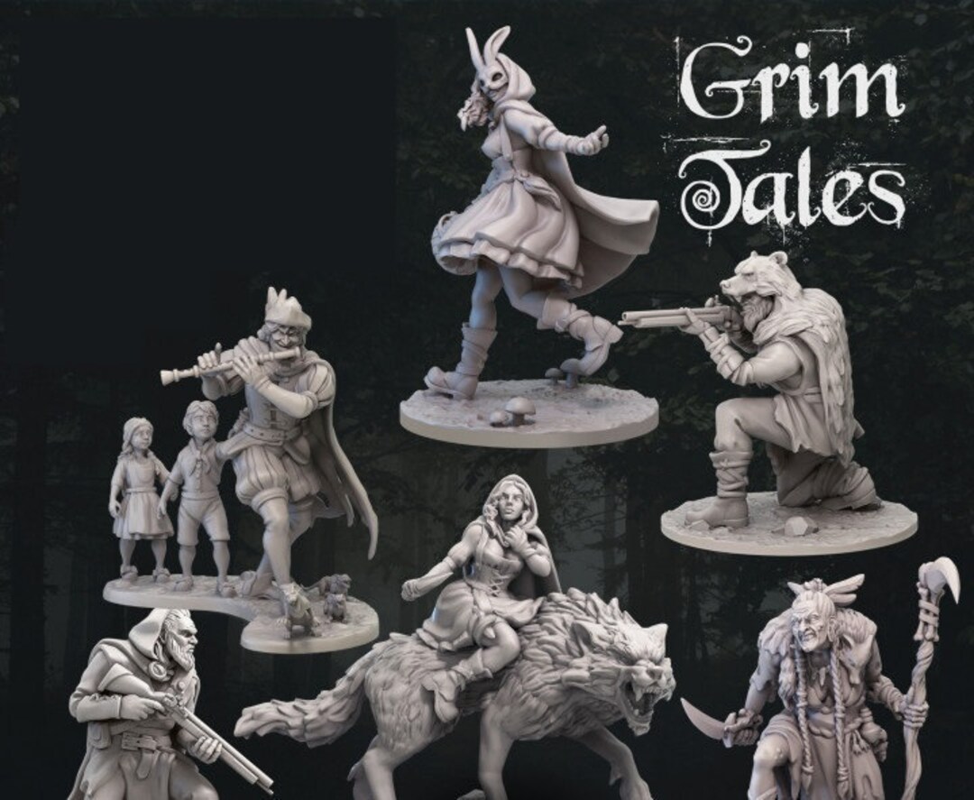 Grim Tales Miniatures: Gothic Fairytale Character Set (6x Miniatures ...