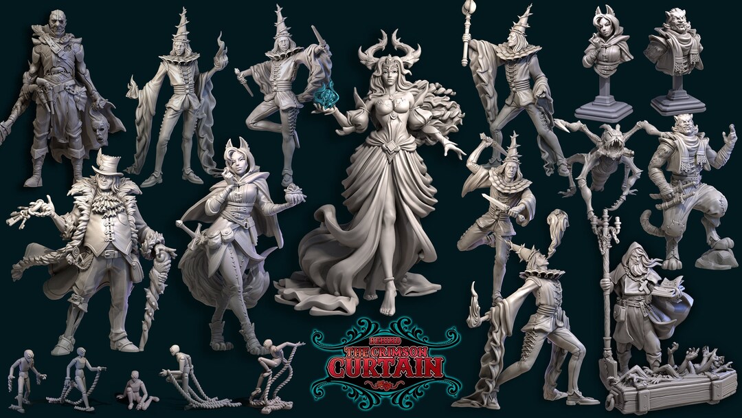 Gothic Theatre Miniatures. Behind the Crimson Curtain by Great Grimoire ...