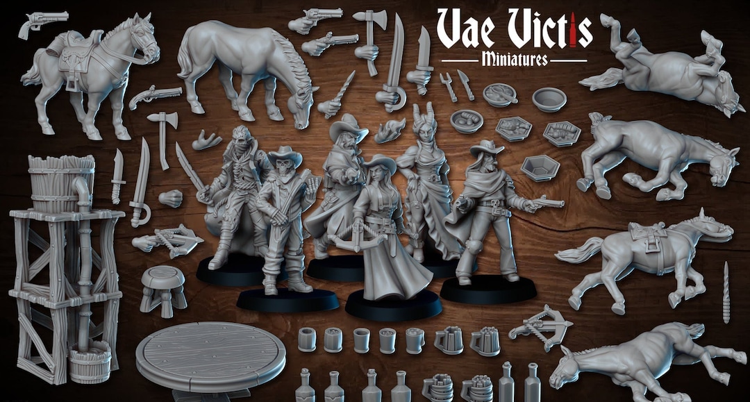 Western Miniatures: Old West Heroes Set - Vae Victis Miniatures - Etsy