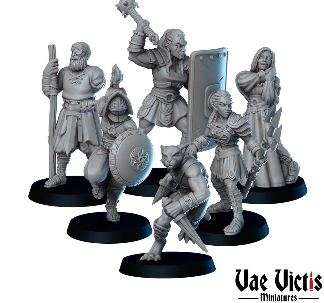 Fantasy Gladiator Miniatures: the Arena Set by Vae Victis (6x ...