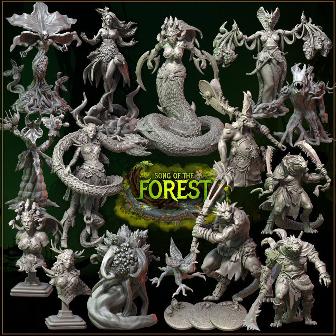 Forest Monster Miniatures: Song of the Forest by Great Grimoire (14x ...