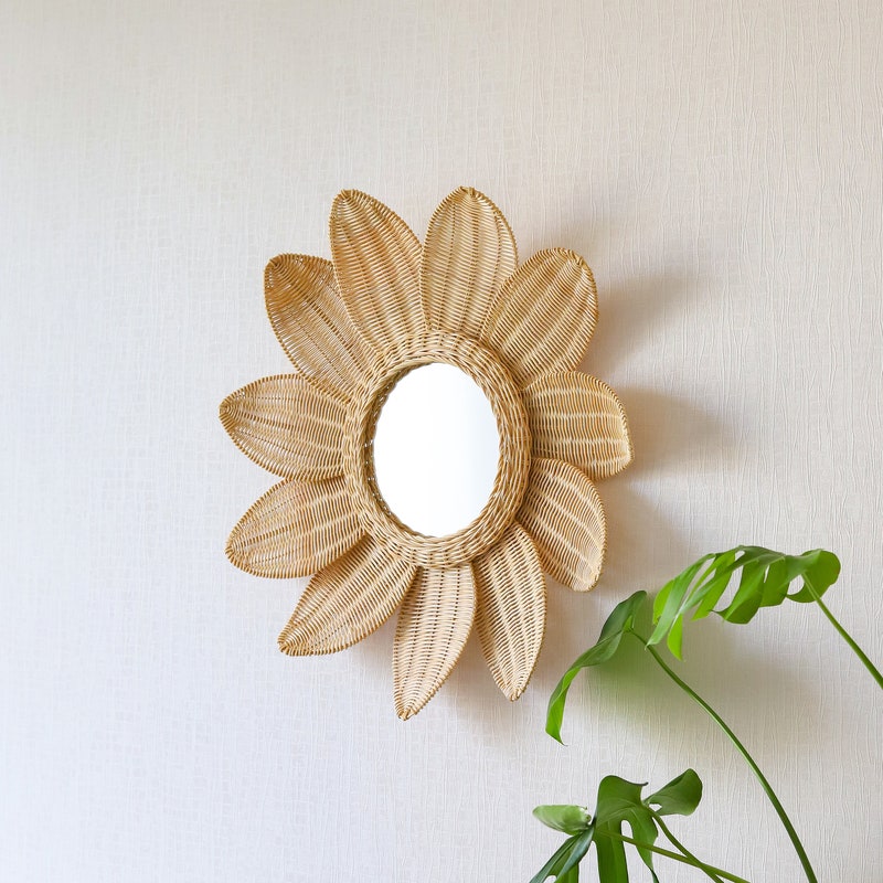 Rattan Mirror - Etsy
