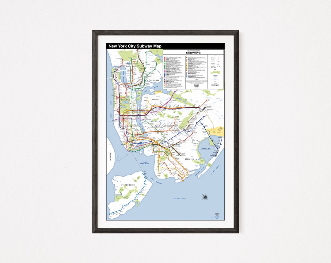 2024 New York City Subway Map in the Hybrid Style of Old Hagstrom and ...