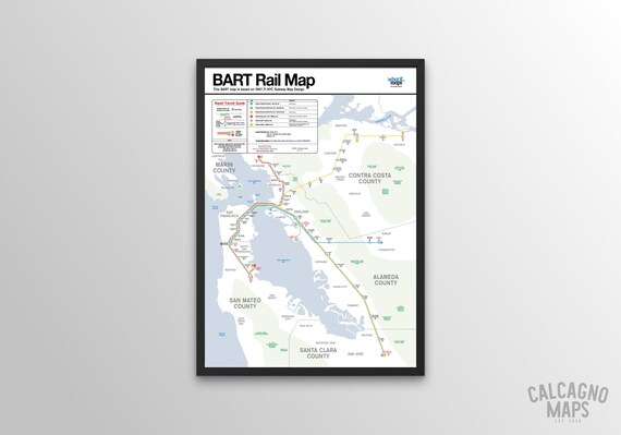 BART Map Based on 1967-1971 NYC Subway Map Design - Etsy