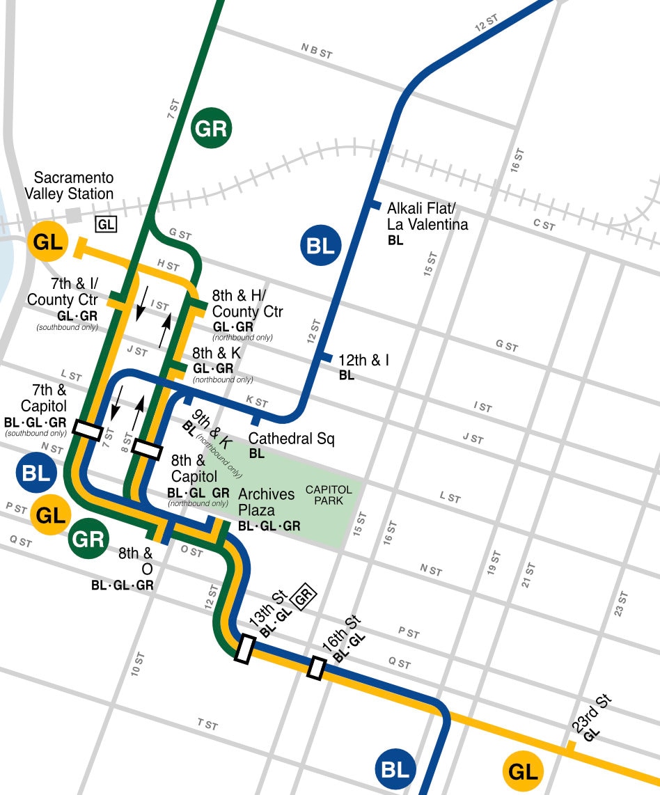 Sacramento Light Rail Map in the Style of the Classic 1979-era NYC ...