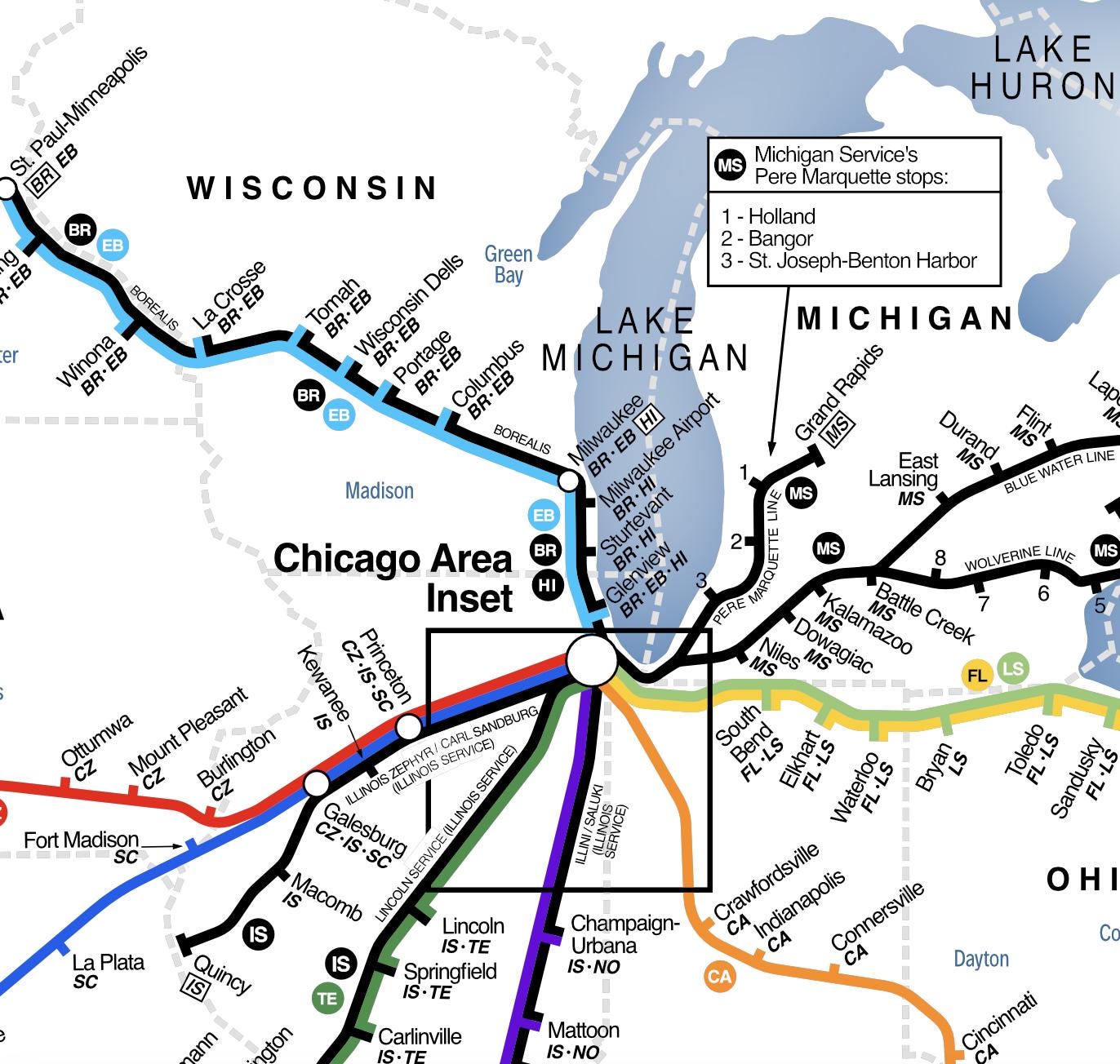 Amtrak Map in the Style of 1979 to Mid-1990s NYC Subway Map - Etsy