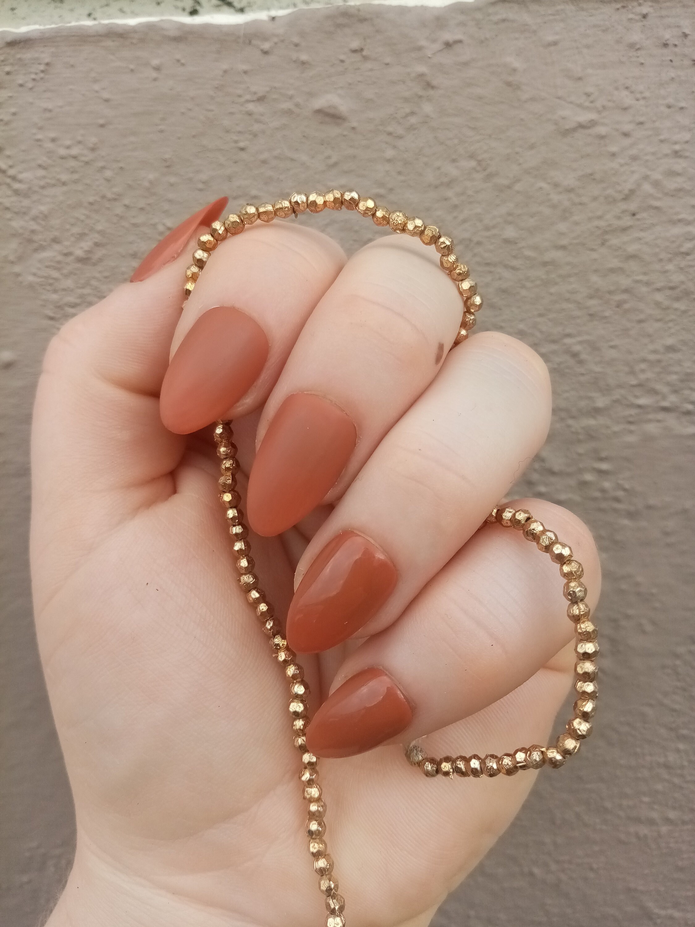 Superb Cinnamon Full set of 20-24 nails solid colour gel | Etsy