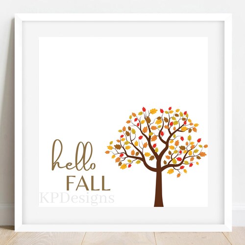 Fall Printable Sign Fall Wall Art Printable Art Autumn - Etsy
