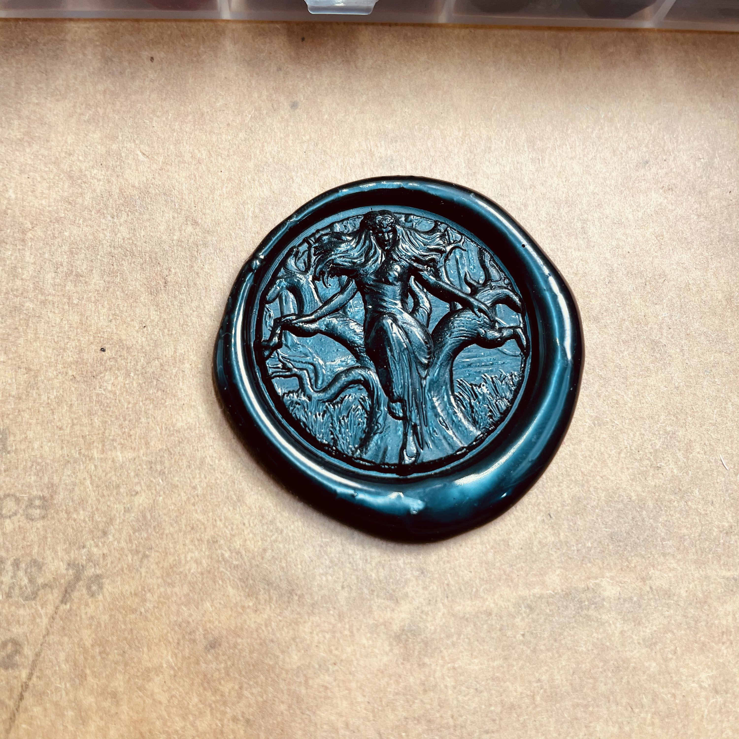 Wax Seal Stamp Goddess of the Forest, 3D Embossed Wax Seal Stamp, Retro ...