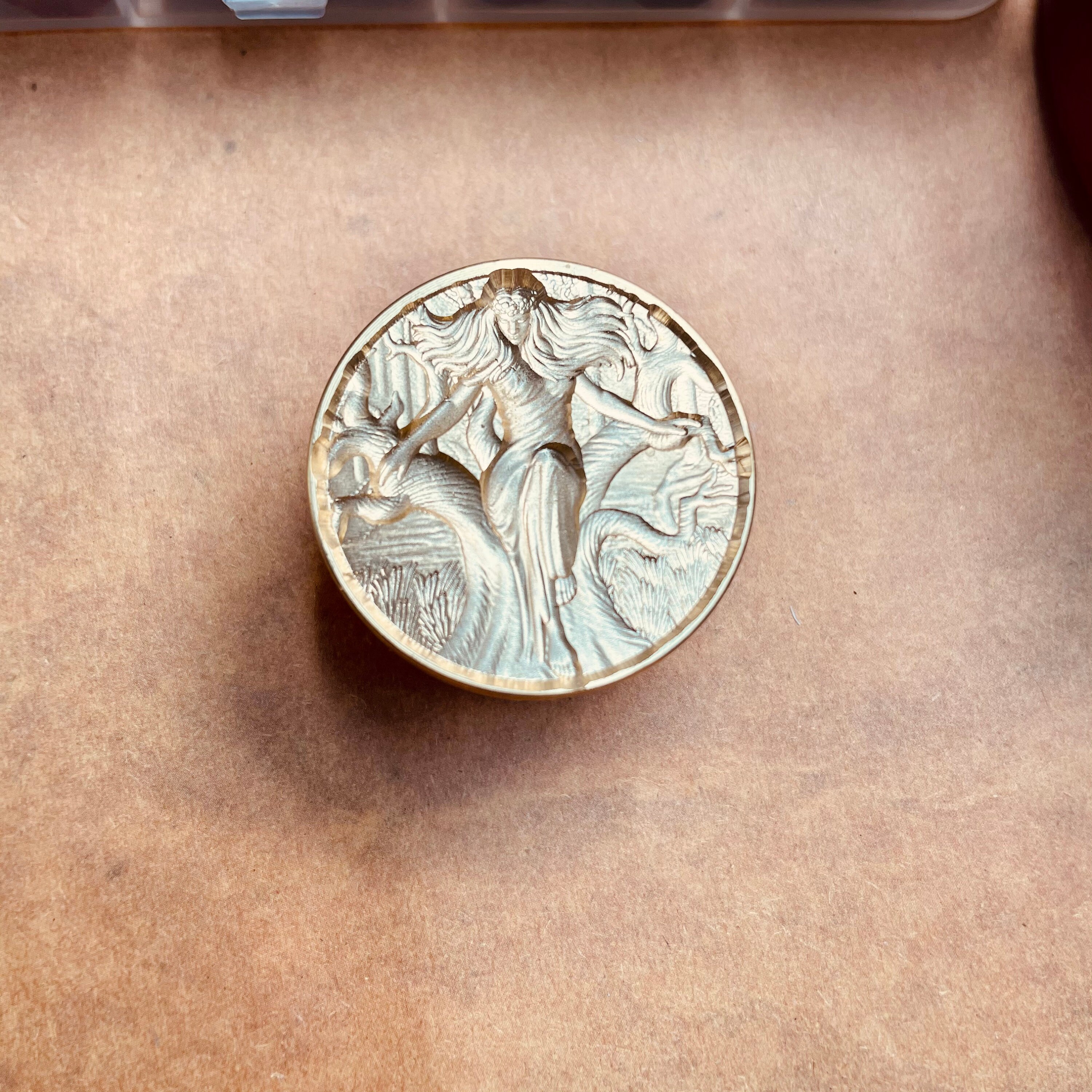 Wax Seal Stamp Goddess of the Forest, 3D Embossed Wax Seal Stamp, Retro ...