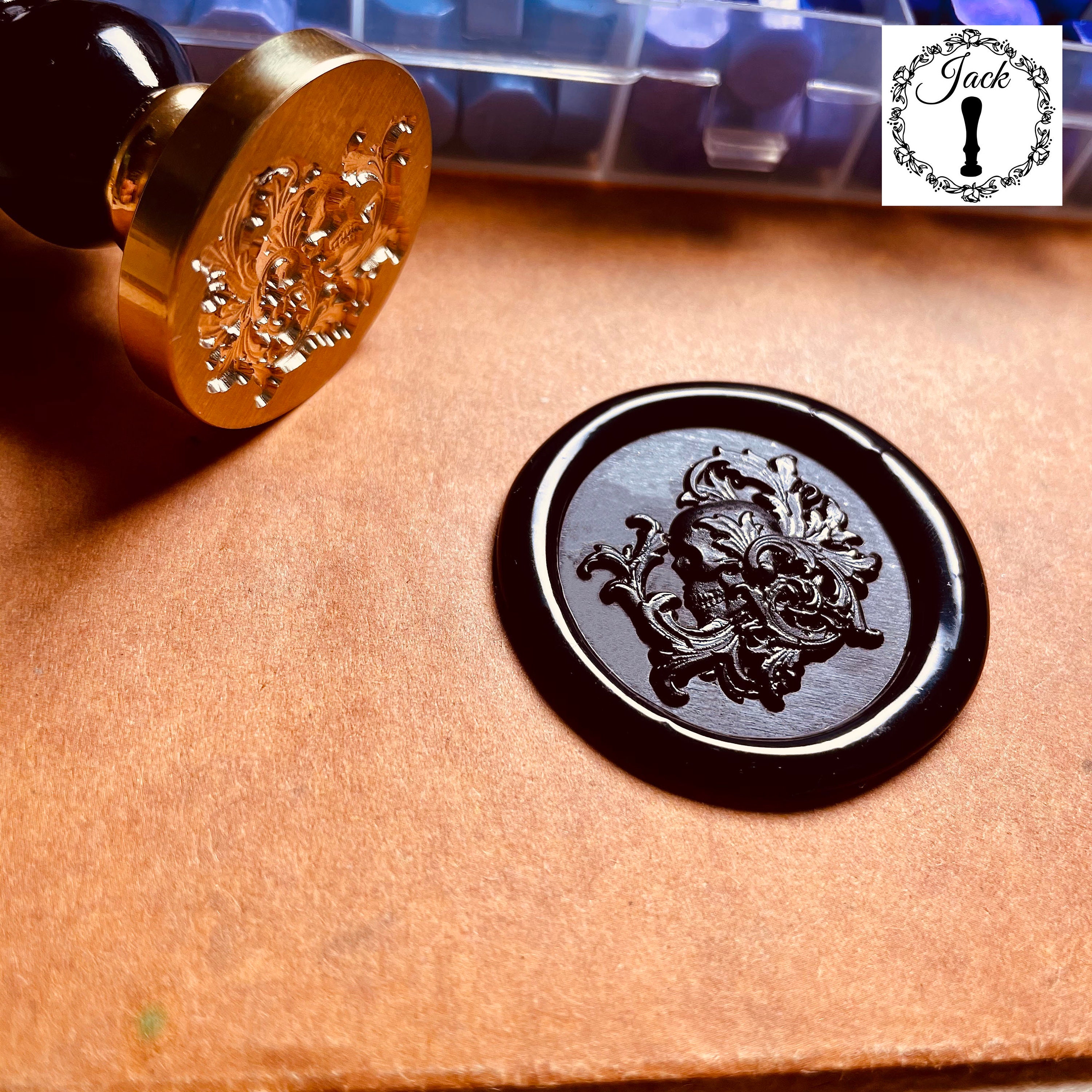 Skull 3D Relief Wax Stamp, 3D Embossed Wax Stamp, Skull Wax Stamp, Wax ...