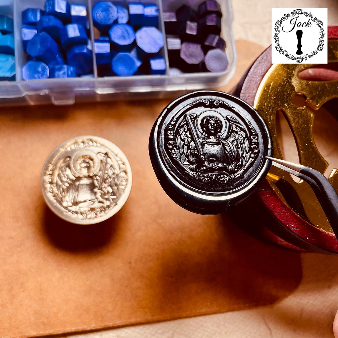 Saint Martin 3D Relief Wax Stamp, 3D Embossed Wax Stamp, Angel Wax ...