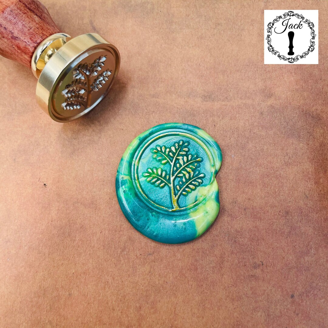 Wax Seal Stamp Tree, Plants Wax Seal Stamp, Retro Round Sealing Wax ...
