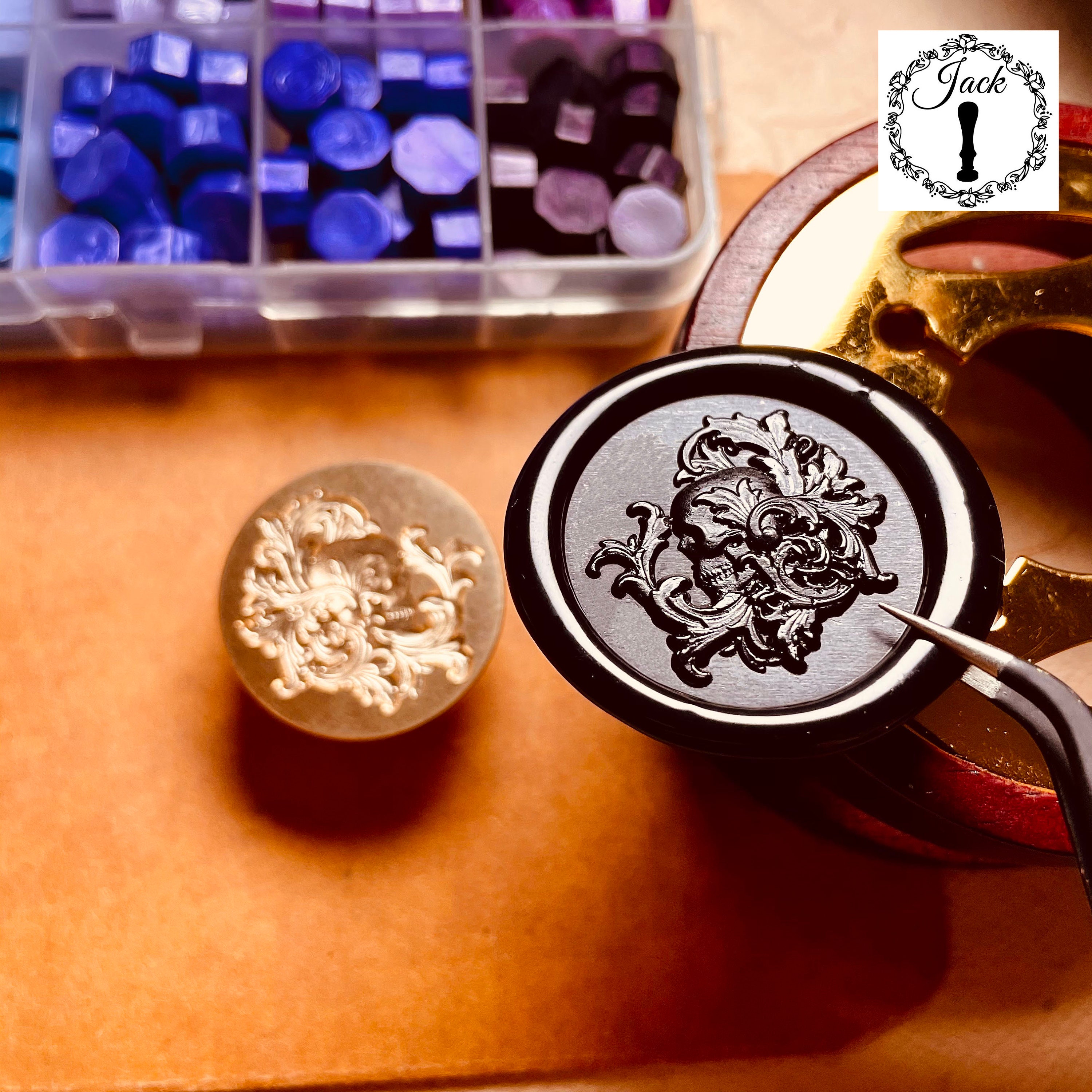 Skull 3D Relief Wax Stamp 3D Embossed Wax Stamp Skull Wax - Etsy