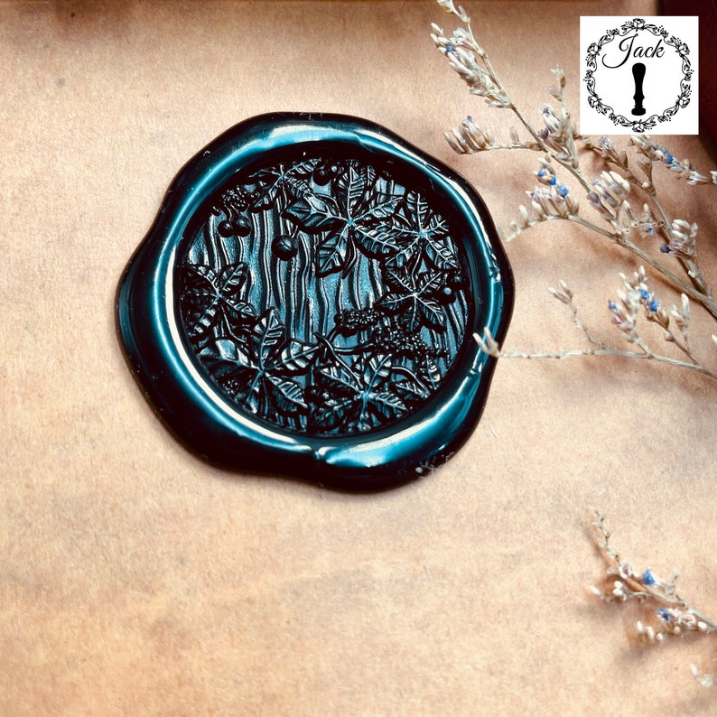 Leaves 3D Relief Wax Stamp, 3D Embossed Wax Stamp, Leaves Wax Stamp ...