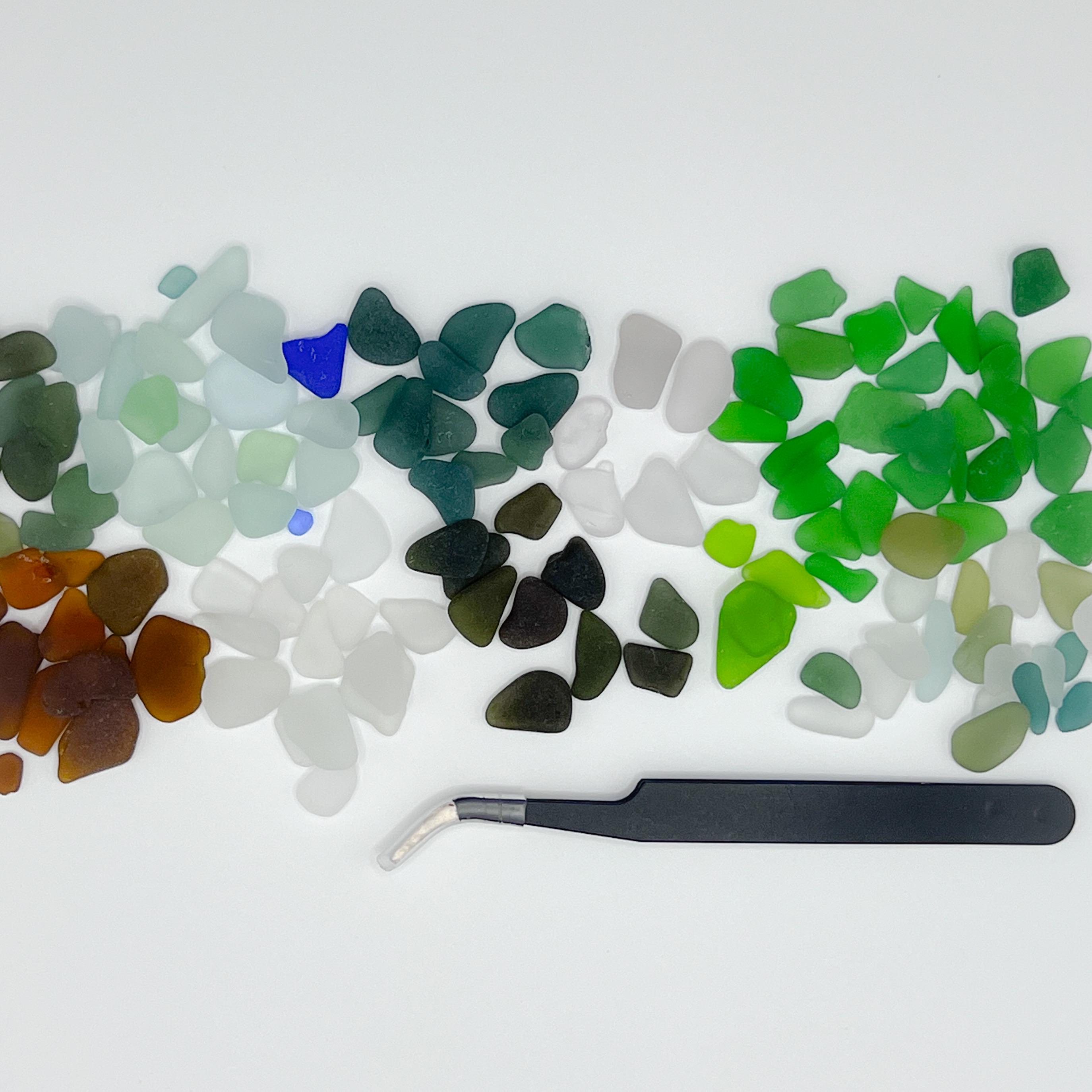 Art Therapy Genuine Sea Glass DIY Kit: Mini USVI Pieces, Acrylic ...