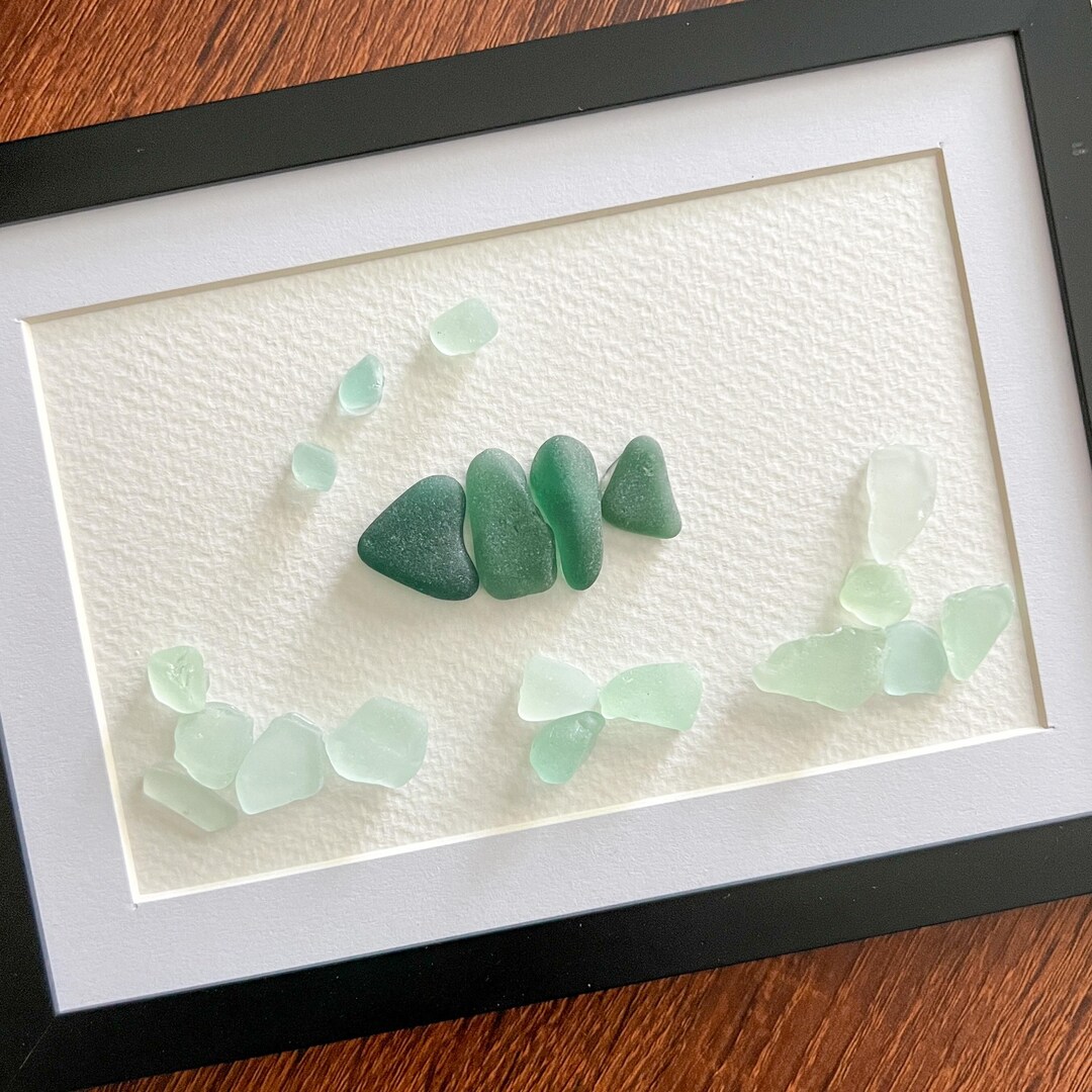 Framed Sea Glass Fish Under Water Art: Home Beach Decor, Tropical Fish ...