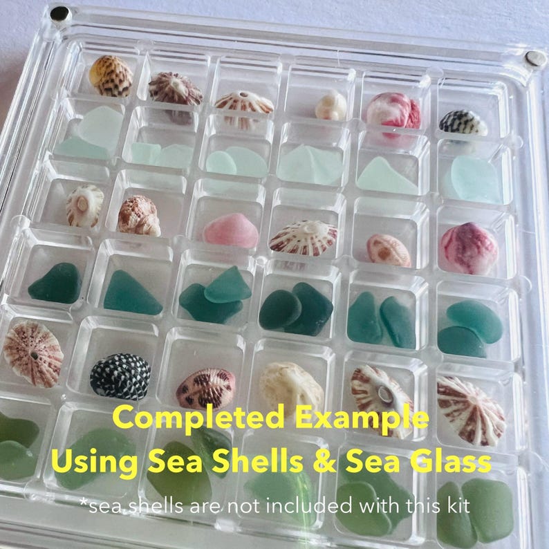 Art Therapy Genuine Sea Glass DIY Kit: Mini USVI Pieces, Acrylic ...