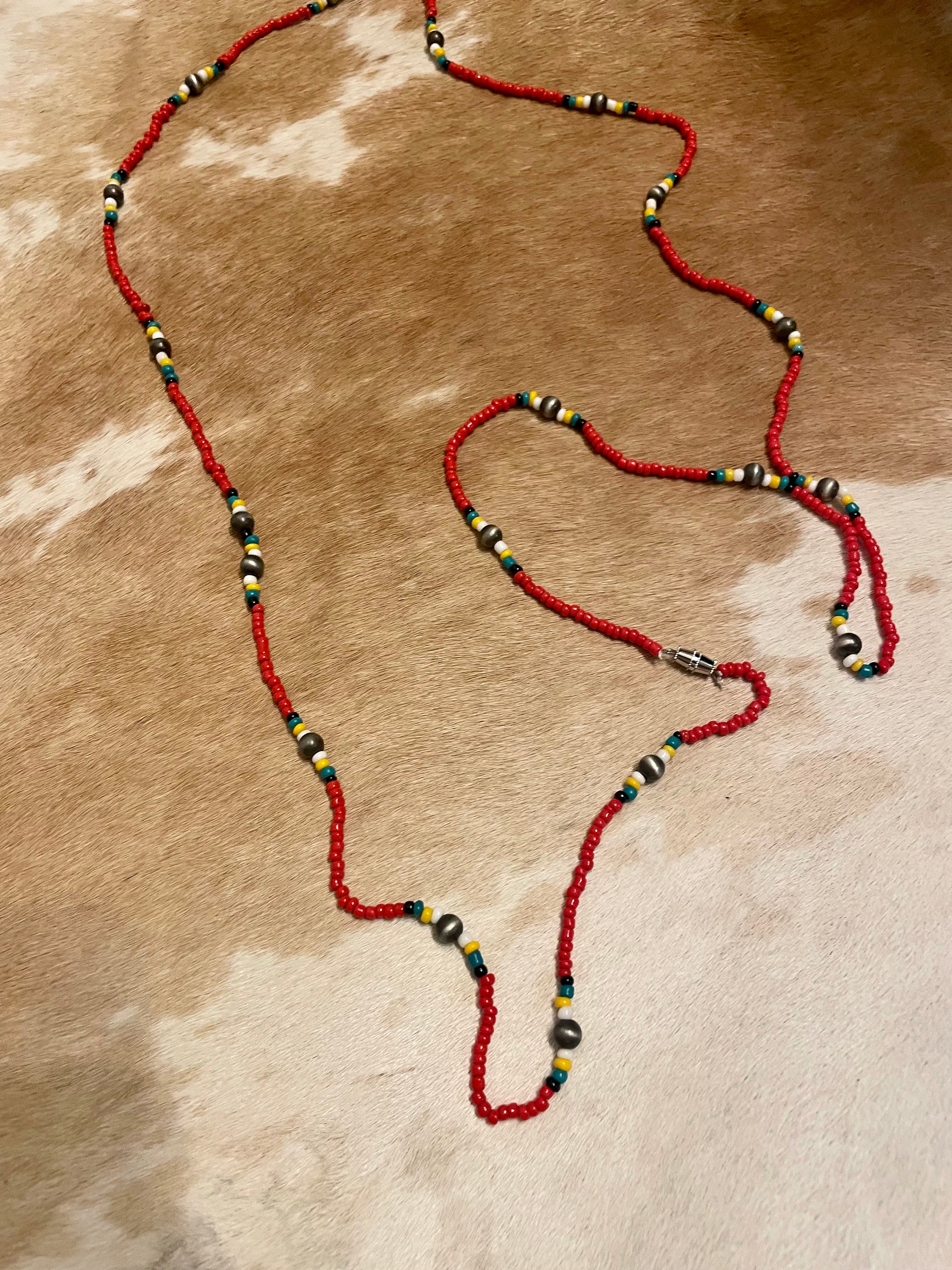 Native American Style Seed Bead Necklace - Etsy
