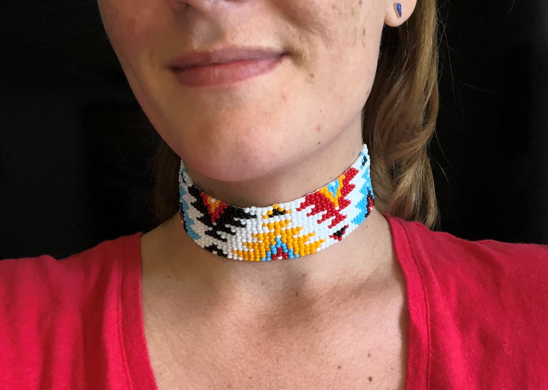 Handmade Seed Bead Native American Style Choker - Etsy